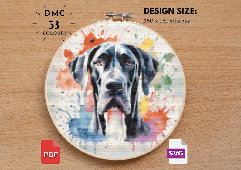 Labrador Retriever Cross Stitch Pattern: Watercolor Dog (PDF) - Etsy