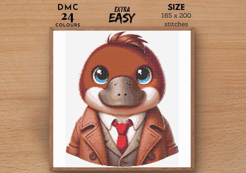 Cute Platypus Cross Stitch Pattern, Modern Animal Embroidery (PDF) - Etsy