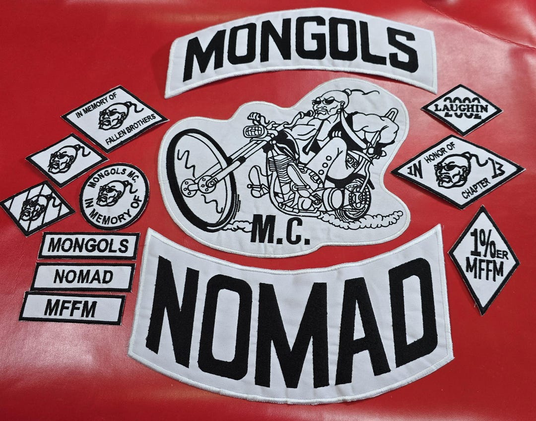 Mongols Nomad Mc 30 Cm Iron on Sew on Embroidered Patches Set - Etsy