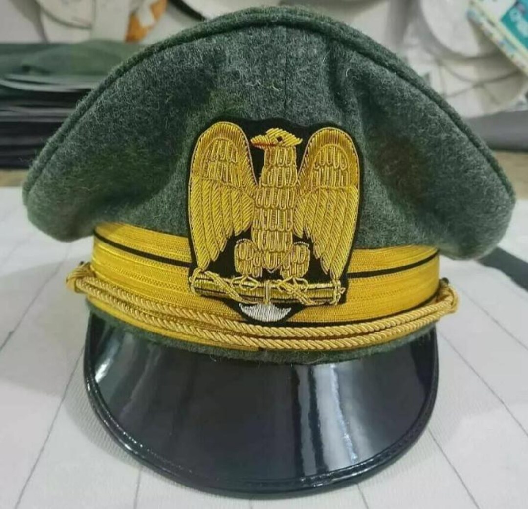 WW2 WWII Italian Italy Officer Visor Hat Cap Reproduction - Etsy