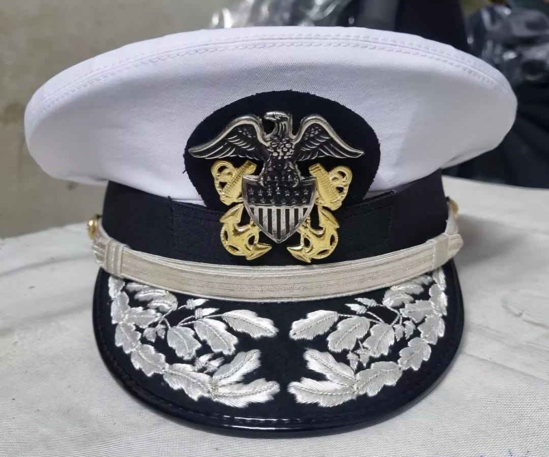 US Navy Officer Hat , US Navy Admiral Cap Repro in All Sizes - Etsy
