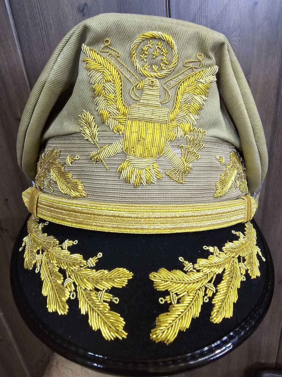 US Army Peak Cap General Douglas Macarthur's Uniform Military Khaki Hat ...