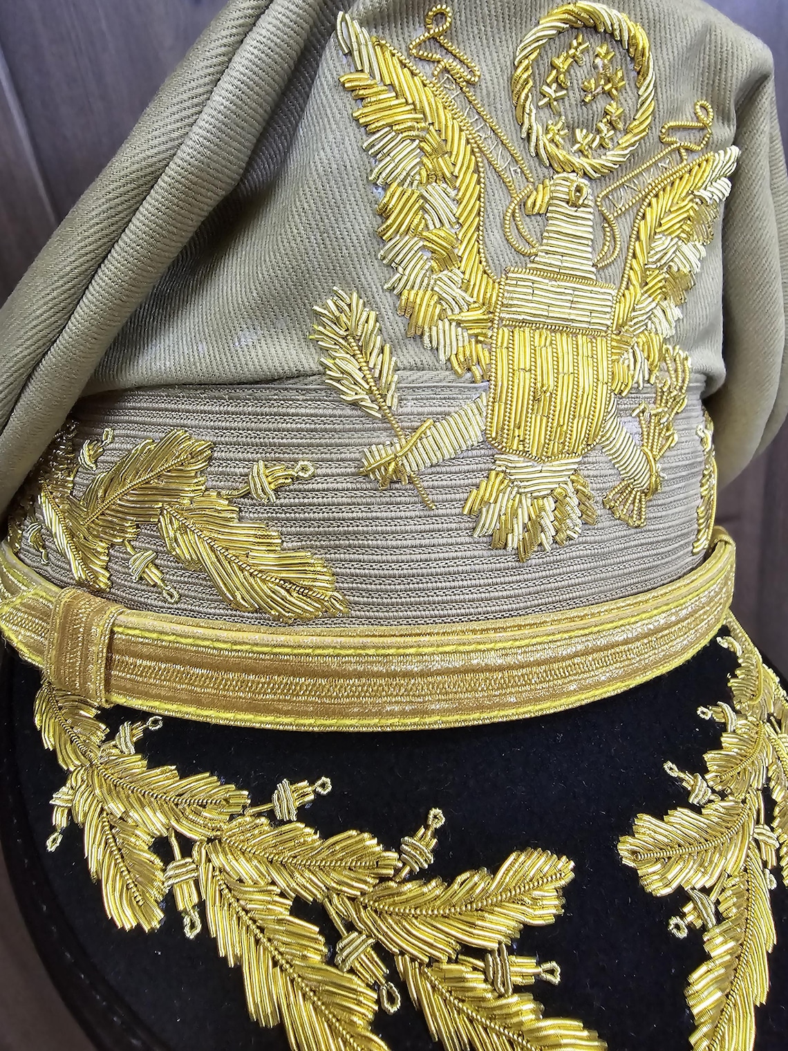 US Army Peak Cap General Douglas Macarthur's Uniform Military Khaki Hat ...