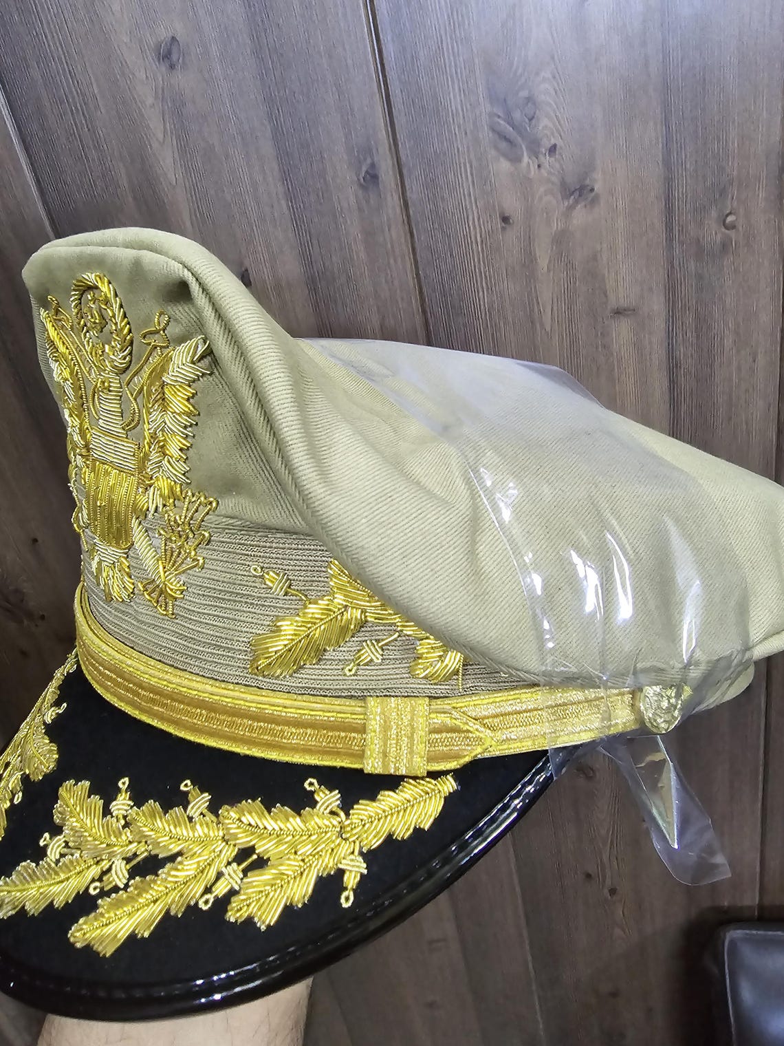US Army Peak Cap General Douglas Macarthur's Uniform Military Khaki Hat, Gold - Etsy