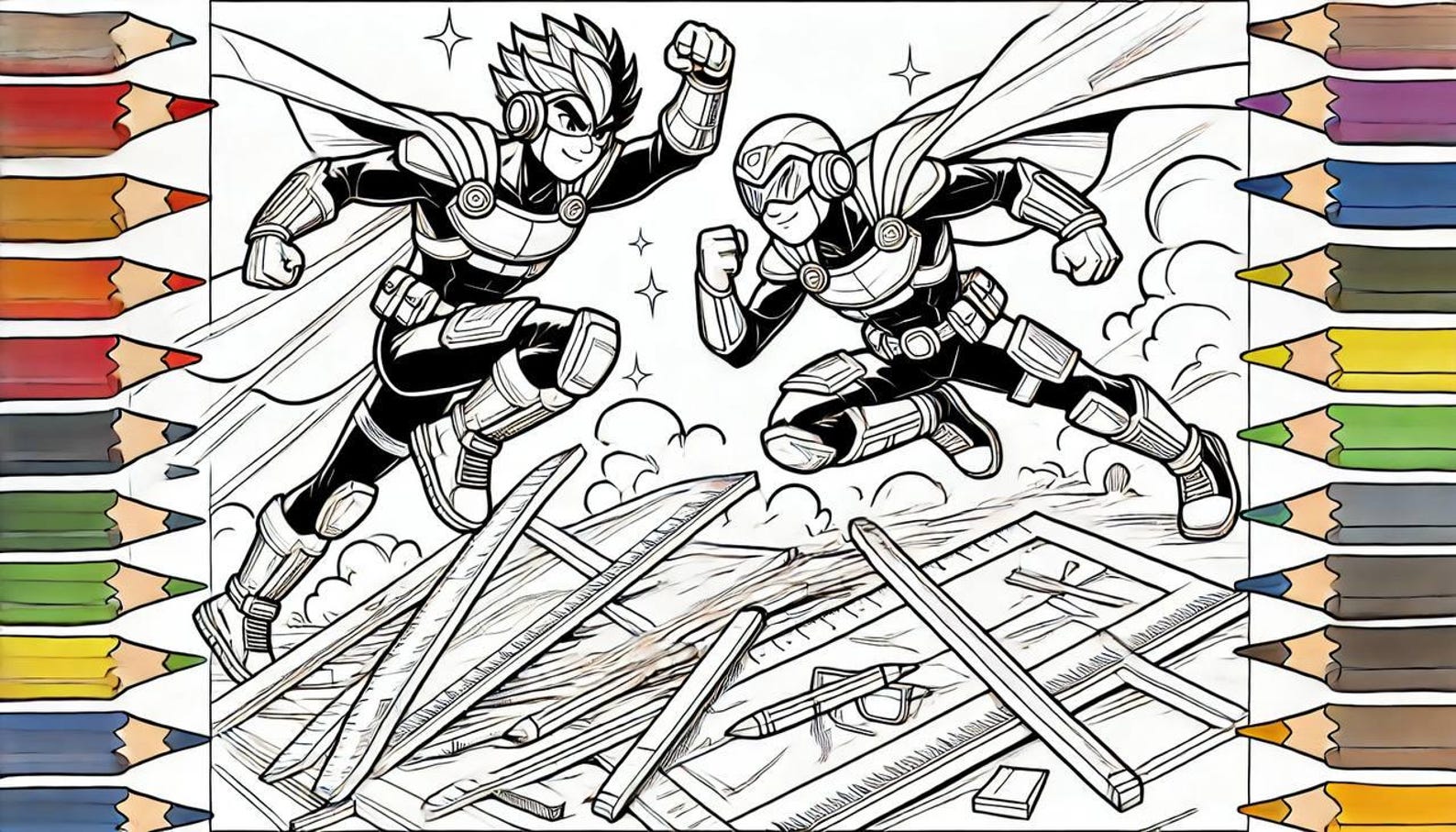 35 Coloring Pages for Kids, Superhero,kids Coloring Book,superhero ...