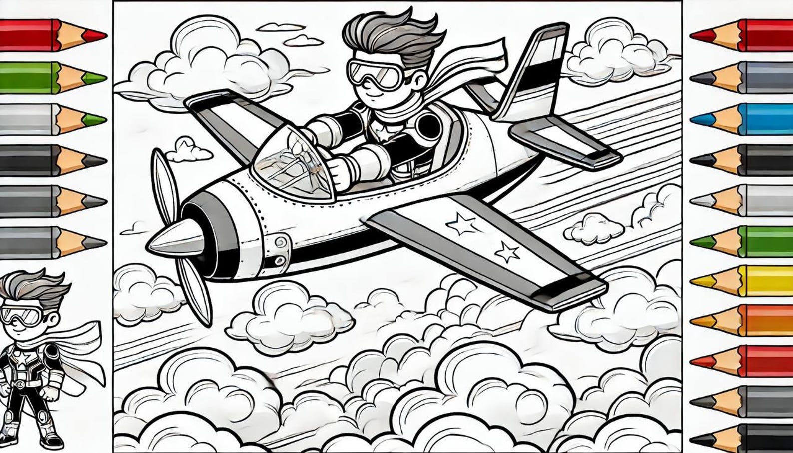 35 Coloring Pages for Kids, Superhero,kids Coloring Book,superhero ...