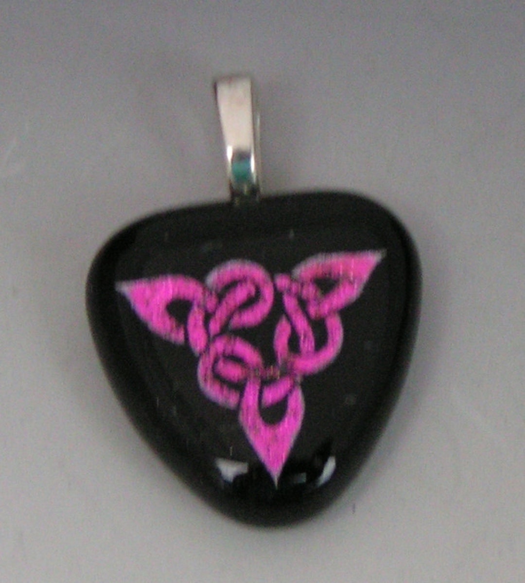 Dichroic Pink Celtic Knot Pendant Fused Glass - Etsy