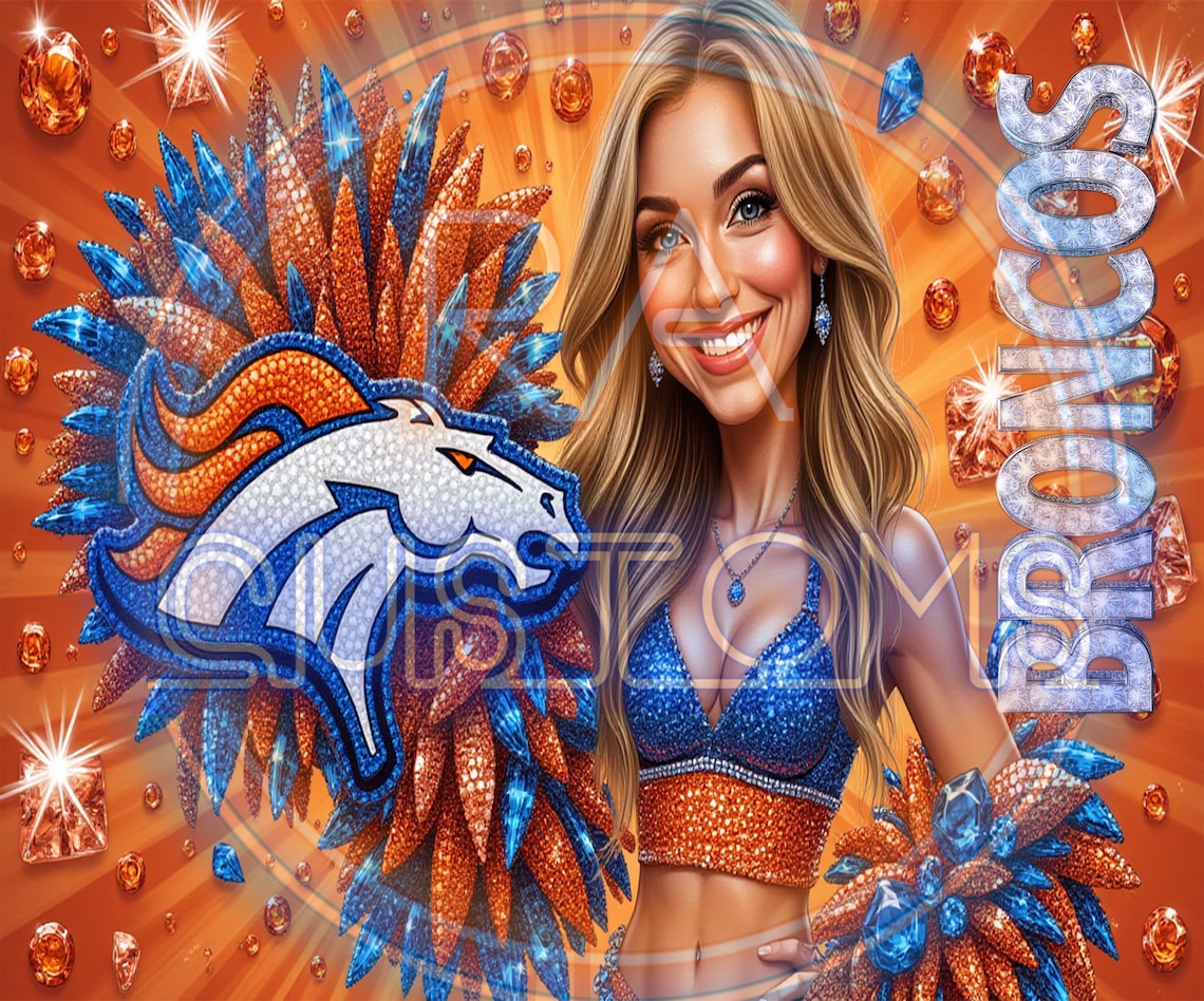 Denver Broncos Girl PNG File for 20 Oz Tumbler, Crafts or DIY Project ...
