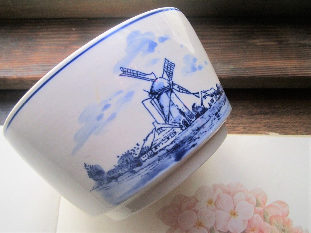 Vintage Dutch Jardinière, Blue Delft Color, Hand Painted Forced Bulb ...