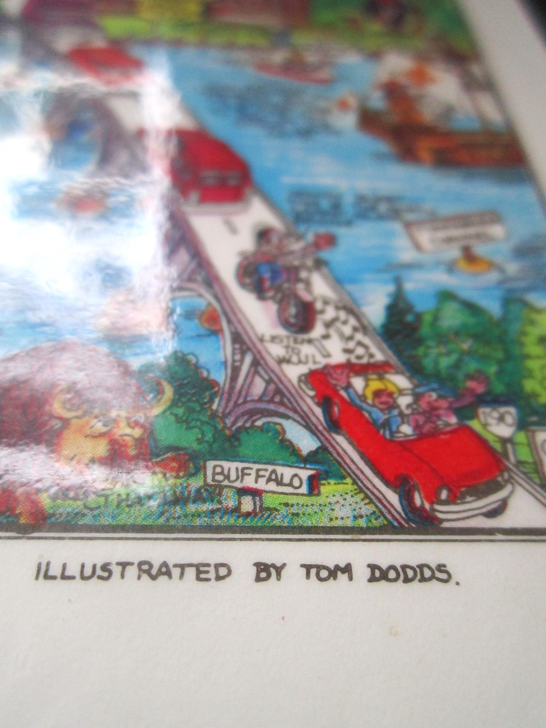 Cartoon Map of Niagara Falls, Cartoonist Tom Dodds, Colorful ...