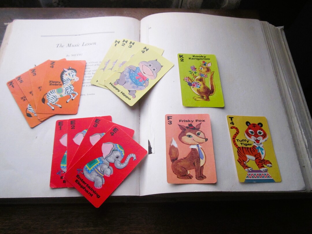 Vintage Zoo Animals 1970's Whitman Playing Cards - Etsy