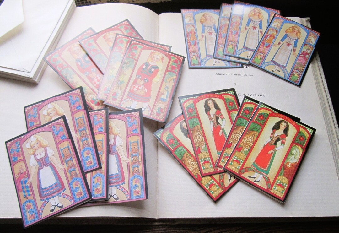 Vintage Peck Gandre Note Cards, 1980s 90s Paper Gift Cards, Cinderella ...