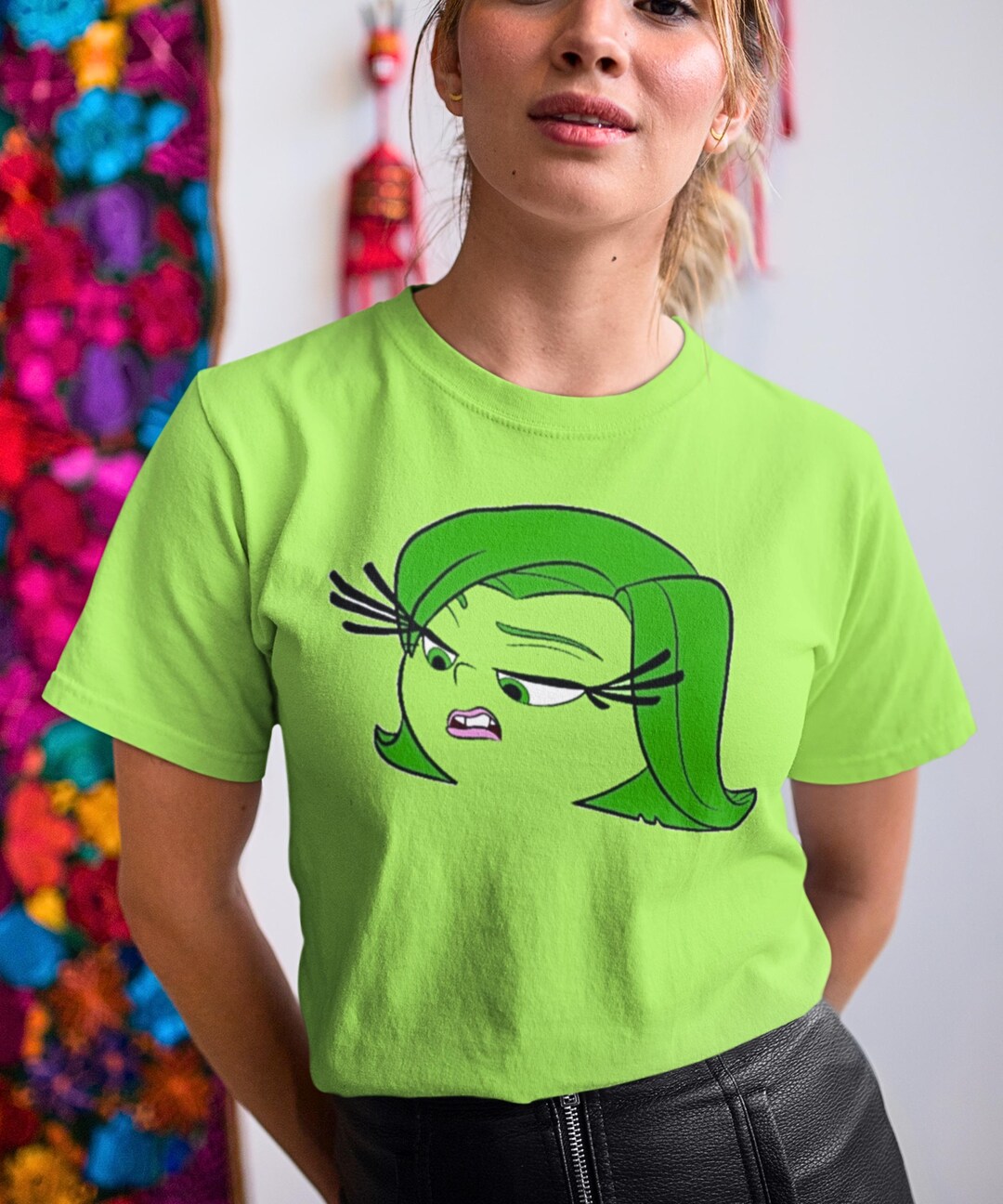 Inside Out 2 Disgust Kid Tshirt, Halloween Oversized Shirt, Disney ...