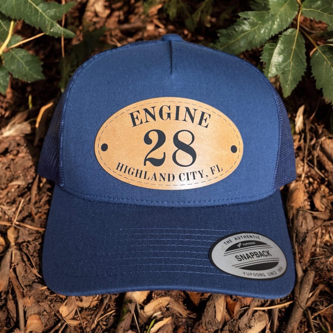 Custom Firefighter Hat With Oval Leatherette Patch Personalized Fire ...