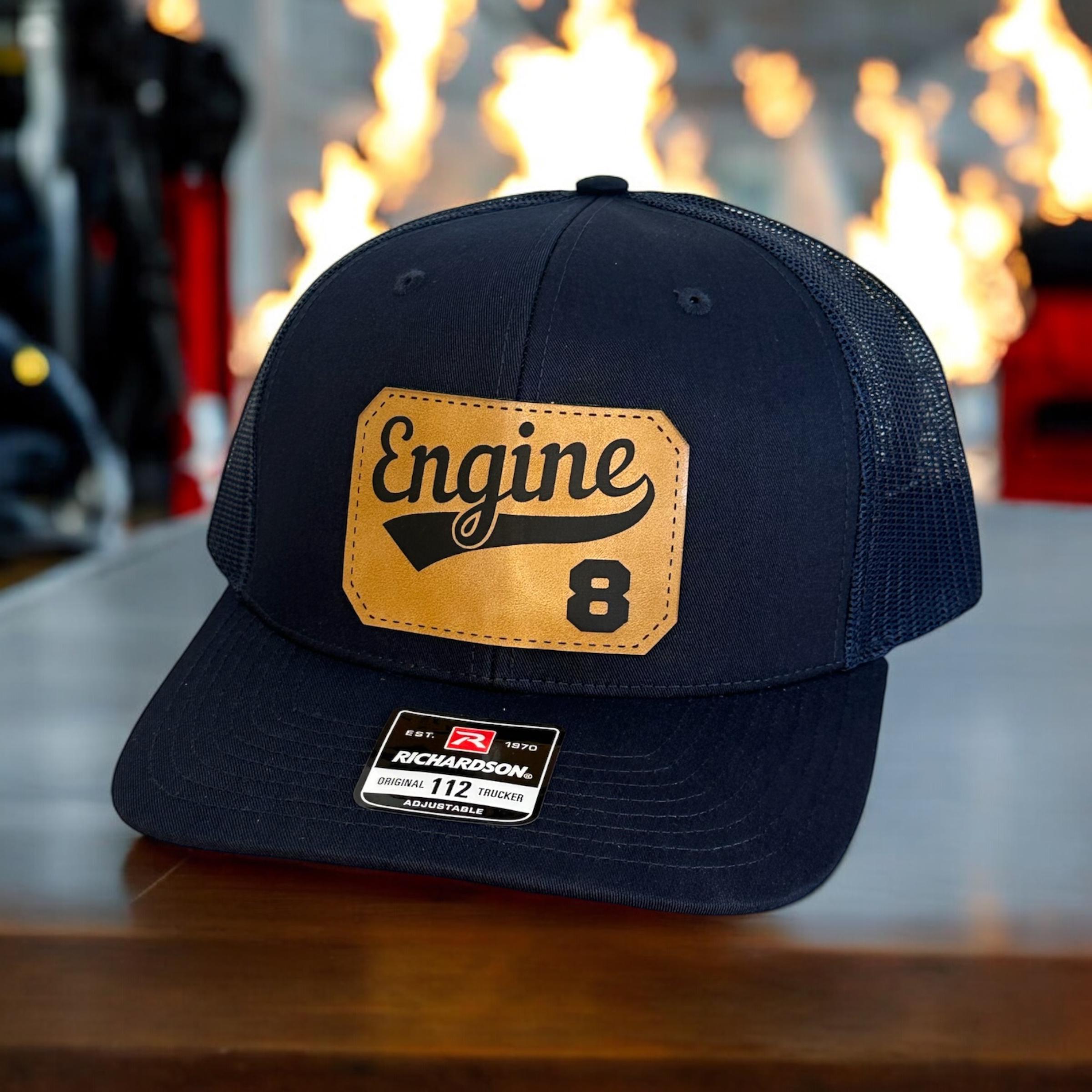 Custom Retro Firefighter Hat With Leatherette Patch Personalized Fire ...