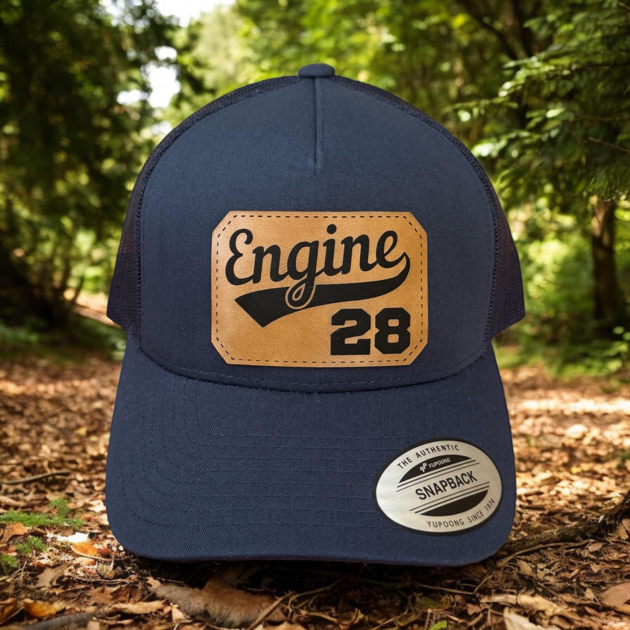 Custom Retro Firefighter Hat With Leatherette Patch Personalized Fire ...