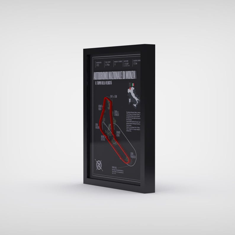 Monza Italy Race Track, 3D Printed. Autodromo Nazionale Di Monza. F1 ...