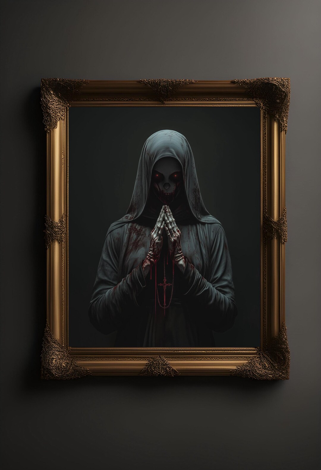 Revenant Nun Gothic Horror Print | Dark Art Home Decor - Etsy