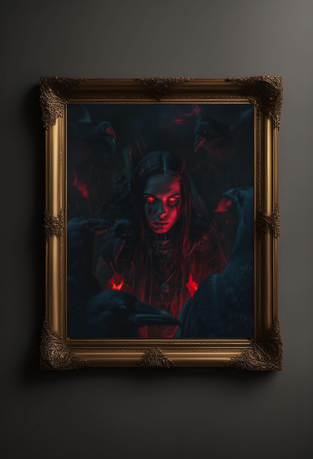 THE CRIMSON VALKYRIE Print | Gothic Horror | Horror Art | Horror Home ...