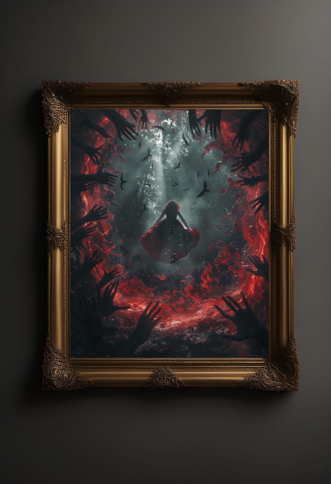 HELLBOUND Print | Gothic Horror | Horror Art | Horror Home Decor | Gothic Home Decor | Dark Art ...