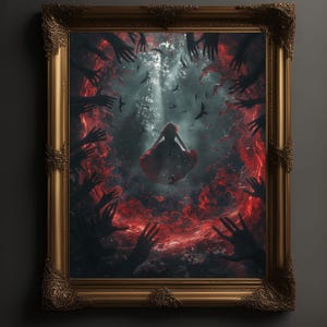 HELLBOUND Print | Gothic Horror | Horror Art | Horror Home Decor | Gothic Home Decor | Dark Art ...