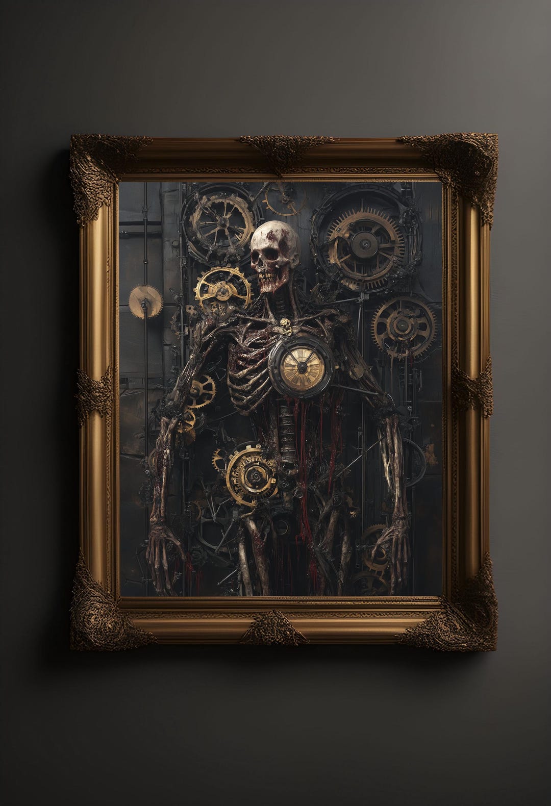 BODY CLOCK Print | Gothic Horror | Horror Art | Horror Home Decor ...