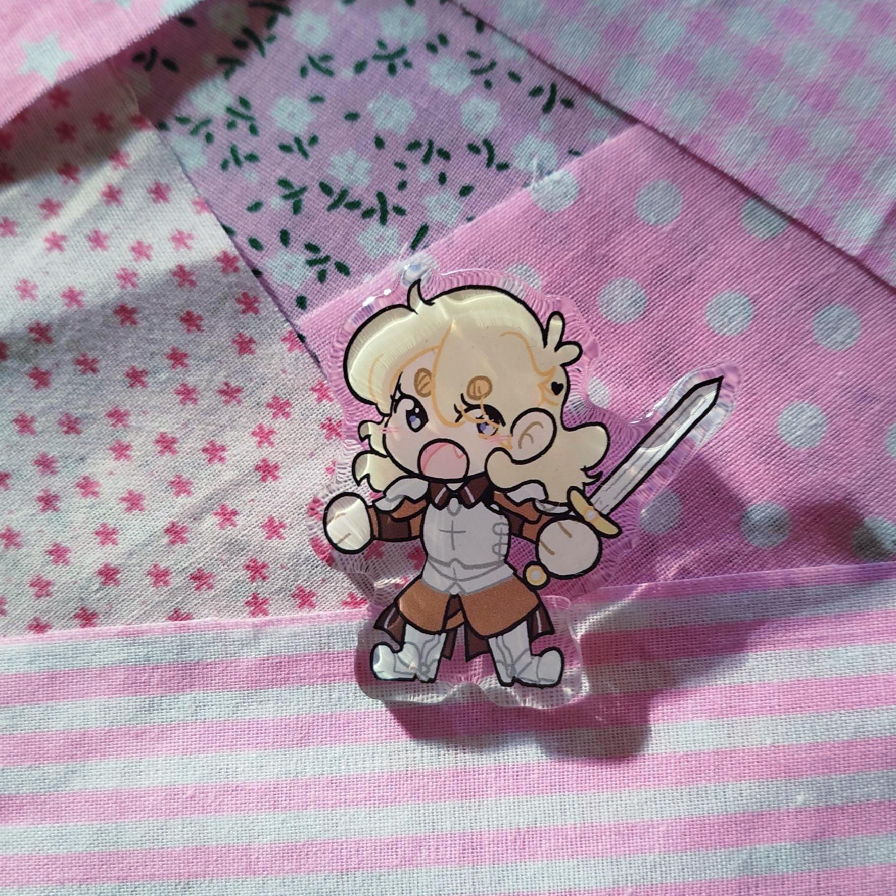 Wenclair Medival and Puppy Acrylic Pin - Etsy