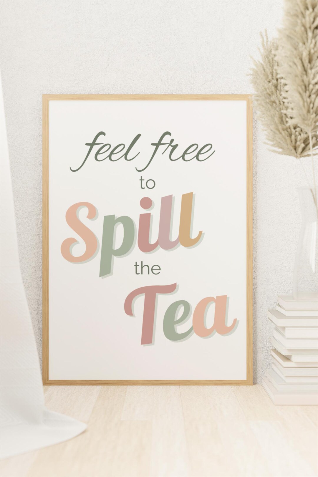 Spill the Tea Mental Health Poster, Therapy Wall Art, Therapist Office ...