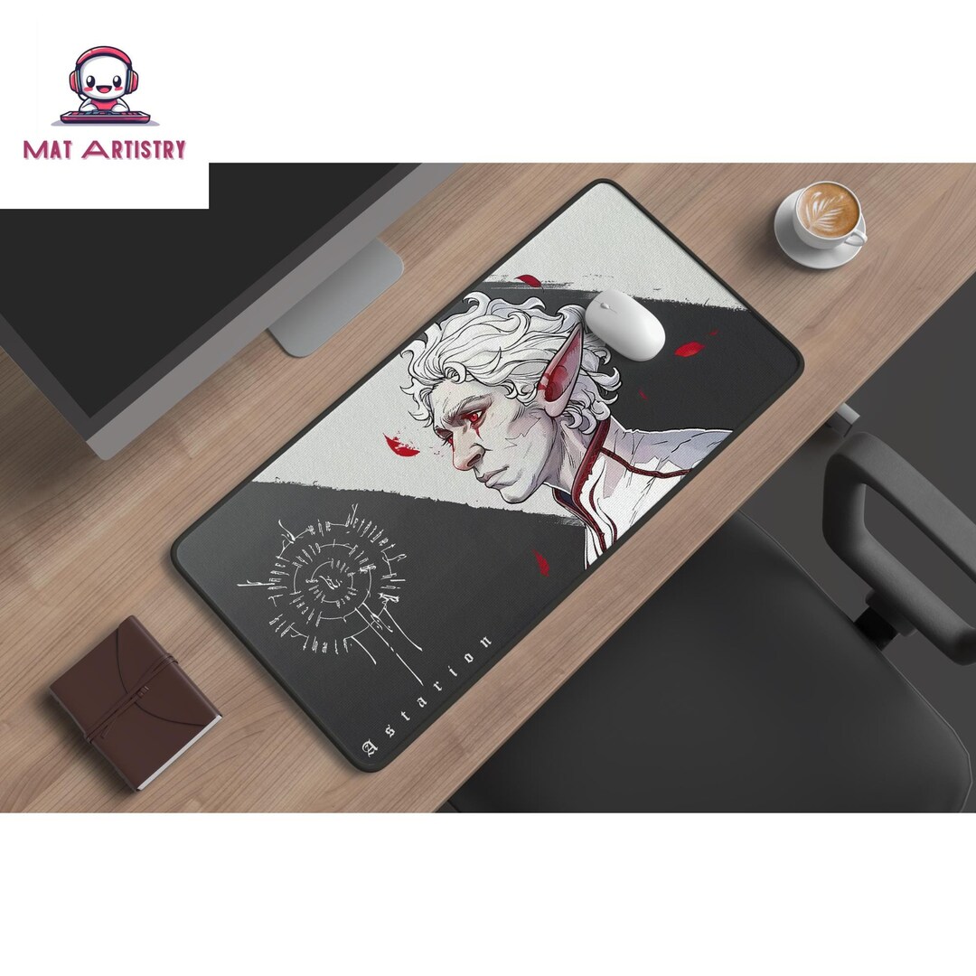 Baldurs Gate Inspired Deskmat Baldurs Gate Astarion Desk Mat Dnd Mousepad Desk Mat Home Office ...