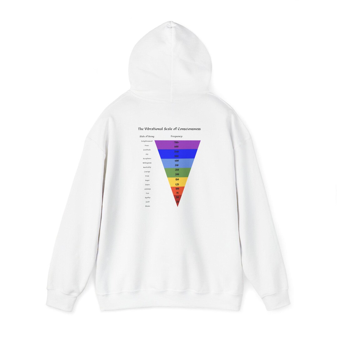 Vibrational Scale of Consciousness Hoodie Raise Your Vibration ...