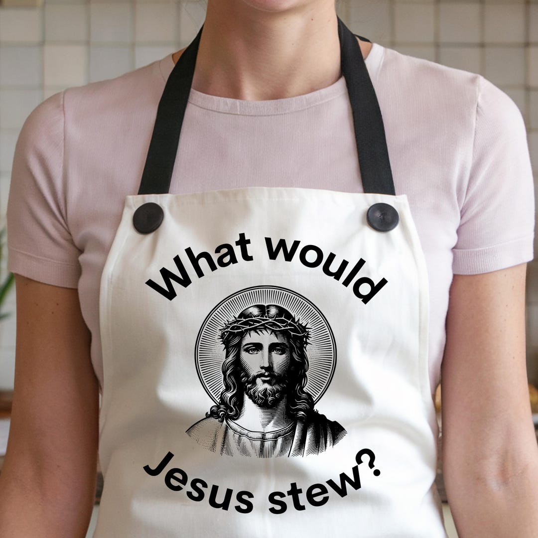 What Would Jesus Stew Apron, WWJD, Christian Men Birthday Gift Ideas ...