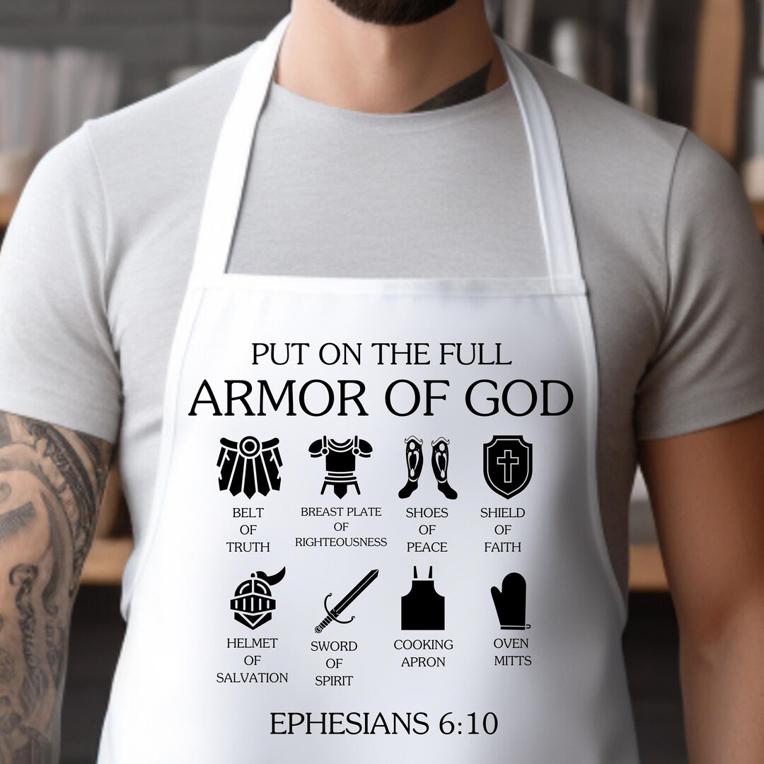 Armor of God Apron, Bible Verse Apron, Christian Men Birthday Gift ...