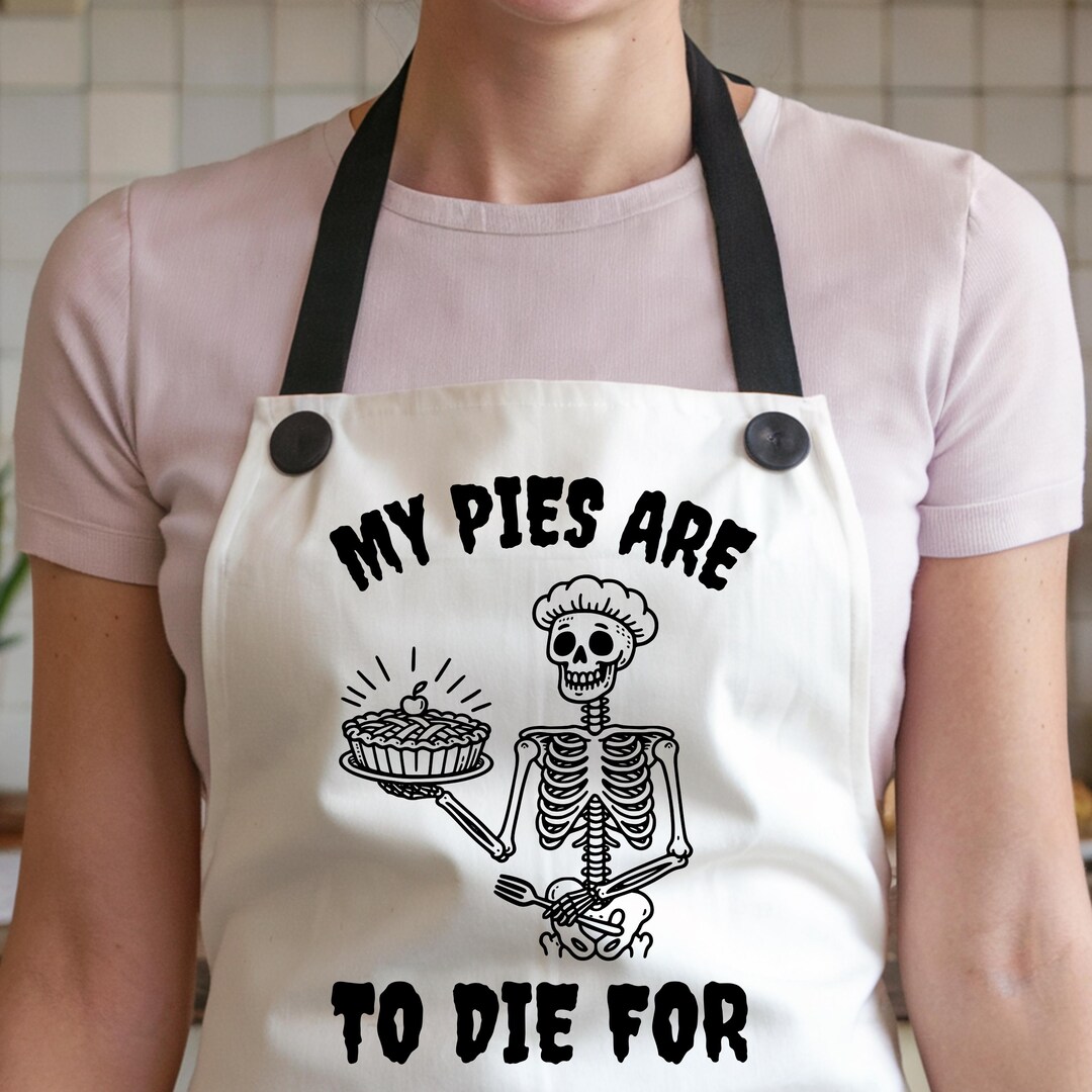 Chef Skeleton Apron, Funny Baking Apron, Halloween Apron, Halloween ...