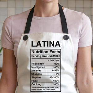 Latinx Apron, Hispanic Heritage Month Apron, Latina, Funny Apron, Cuban ...