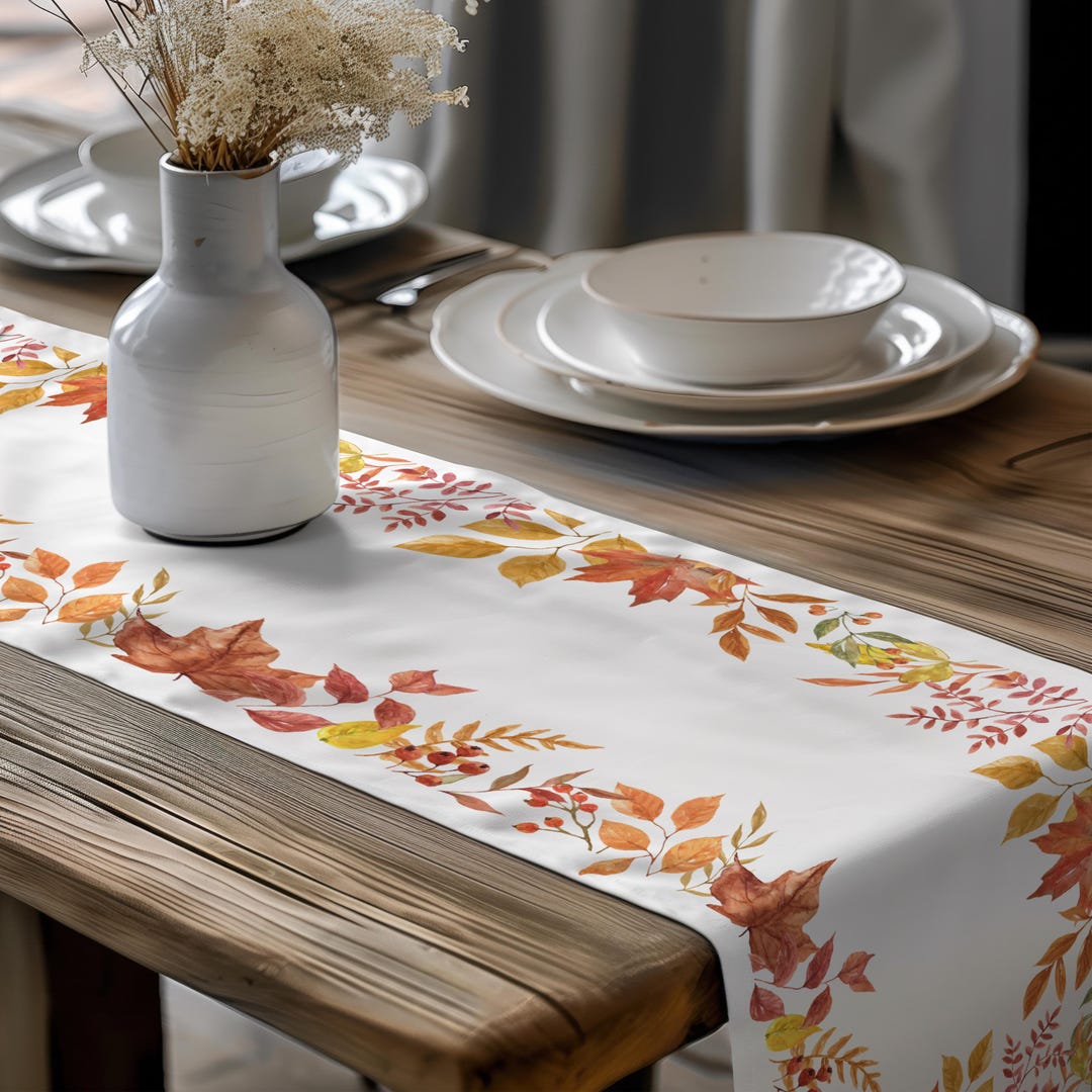 Fall Table Runner, Fall Hosting Decor, Thanksgiving Table Runner ...