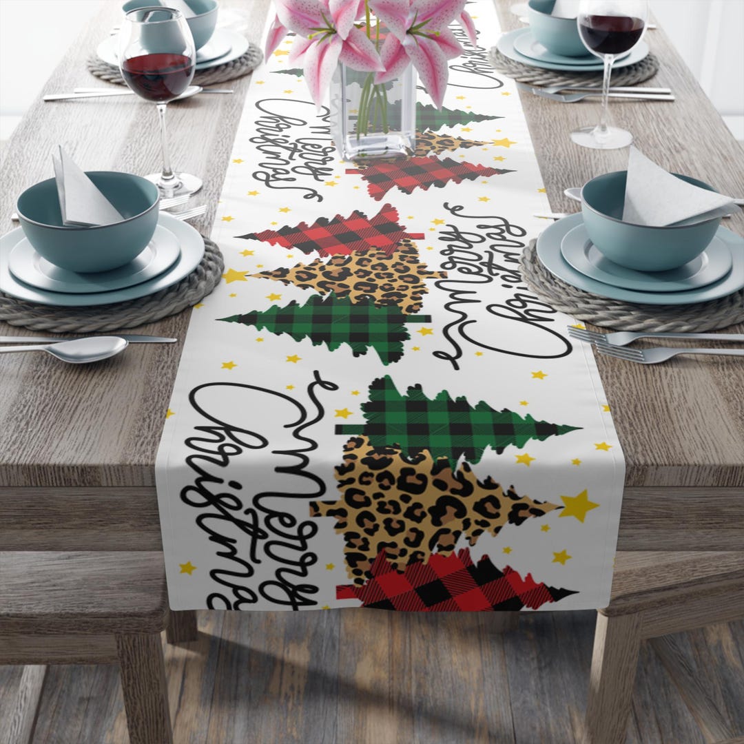 Christmas Table Runner, Holiday Table Runner, Christmas Decor Indoor ...