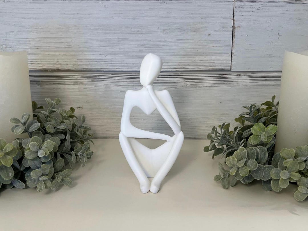Minimalist Thinker Statue – Modern Abstract Sculpture for Home & Office ...