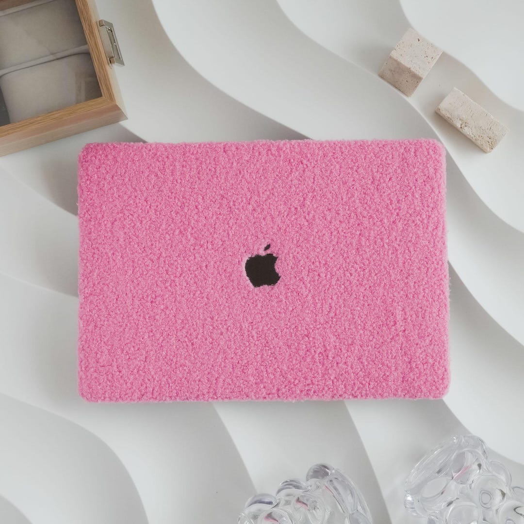 Cute Pink Plush MacBook Pro 14 M3 M2 MacBook Air 13 M1 Case MacBook Pro ...