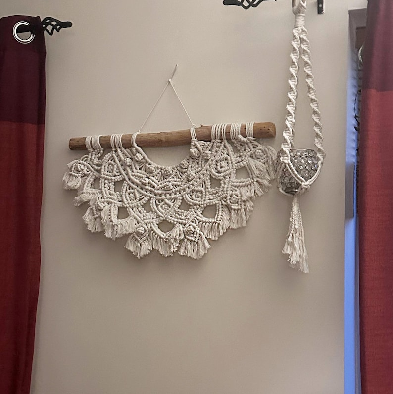 Large Half Mandala Macrame Wall Hanging Handwowen Intricate Fiber Wall ...