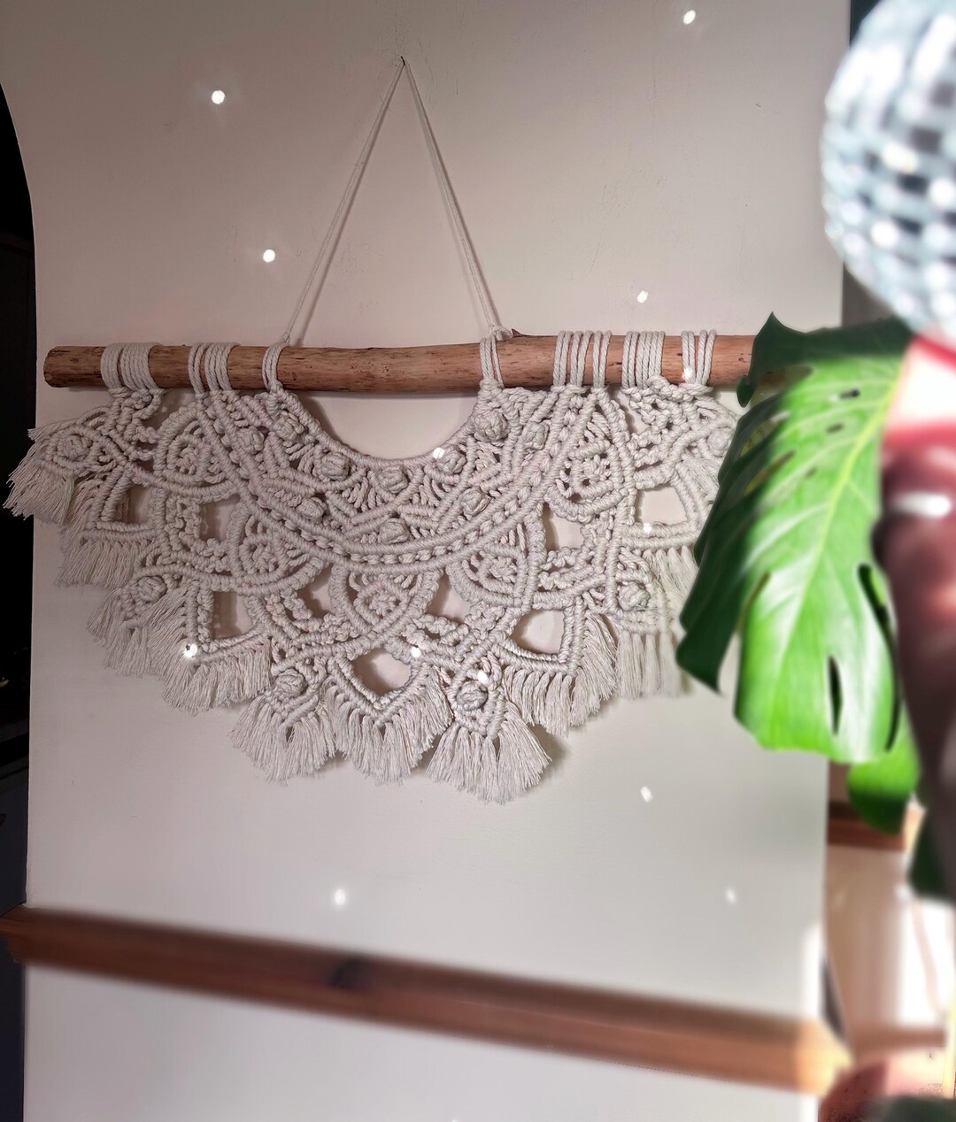 Large Half Mandala Macrame Wall Hanging Handwowen Intricate Fiber Wall ...