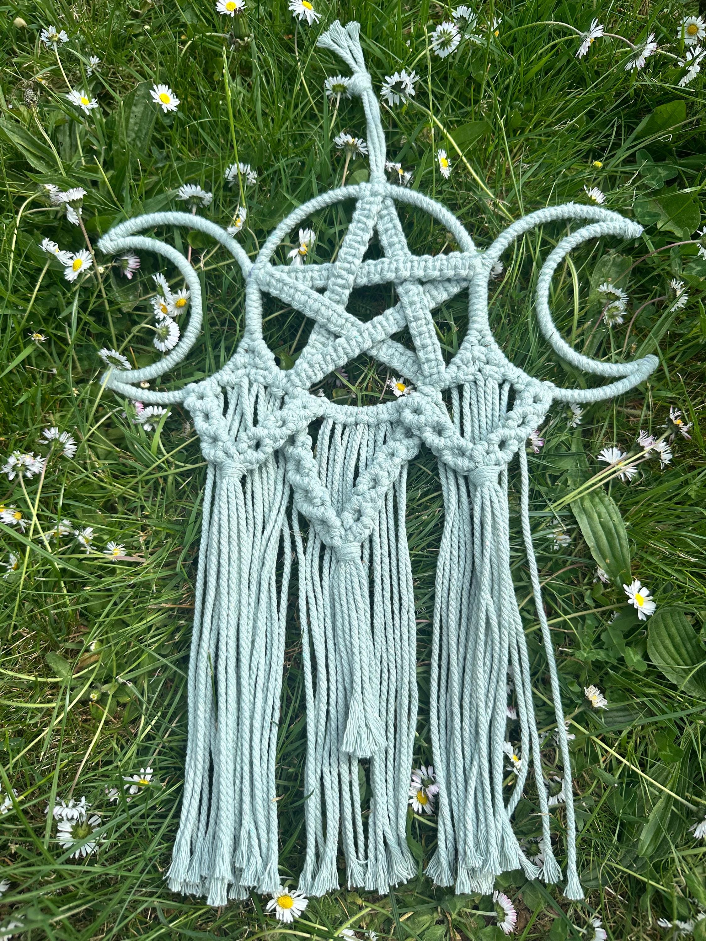 Triple Moon Macrame, Handmade Wall Decor, Macrame Lunar Gifts, Bohemian ...