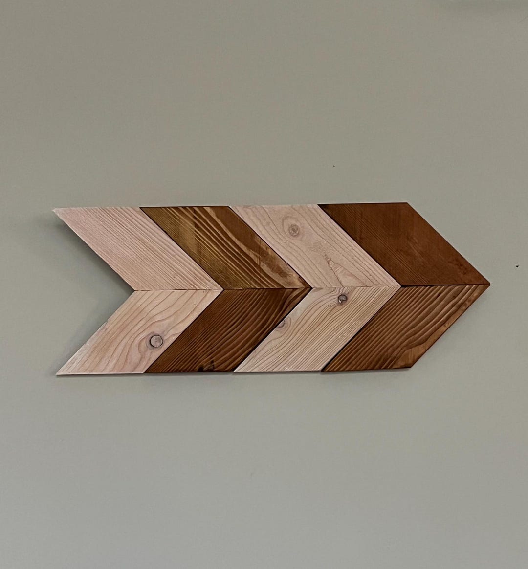 Rustic Wood Chevron Wall Decor, Hanging Rustic Chevron - Etsy