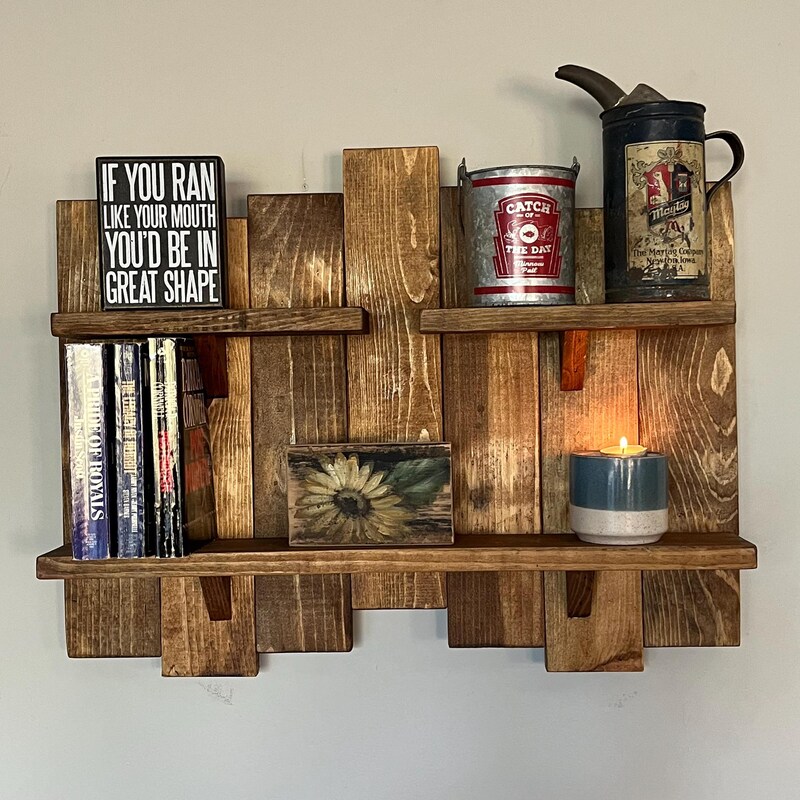 Rustic Wood Shelf - Etsy