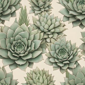 Vintage Succulents Digital Print, Floral Wall Art, Botanical Print ...