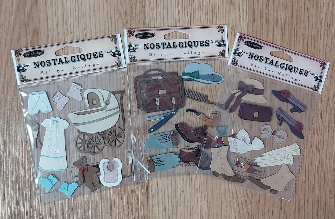 Vintage Themed Nostalgiques Scrapbooking Stickers *your Choice* - Etsy
