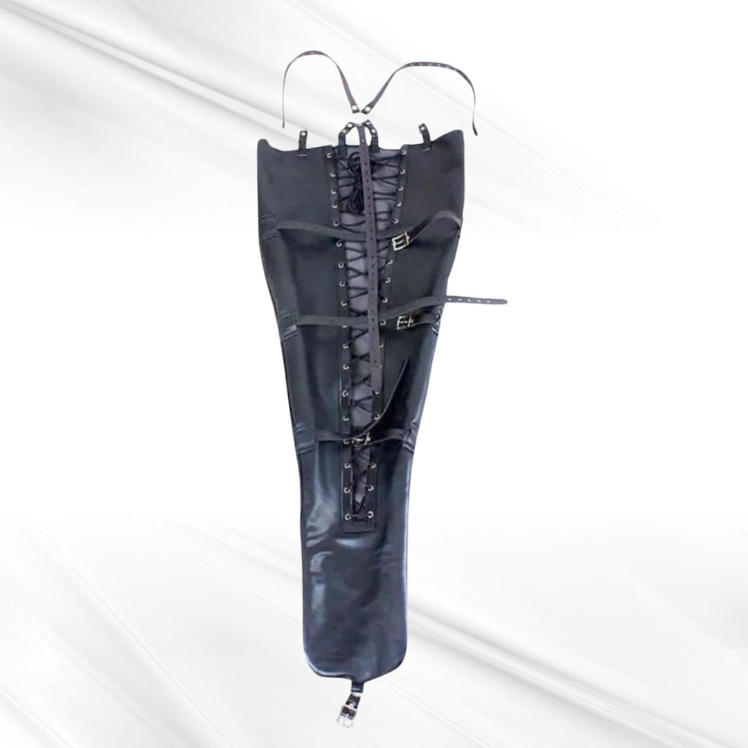 Leather Mummy Bag With Mermaid Leg Binder Body Harness Restraints ...