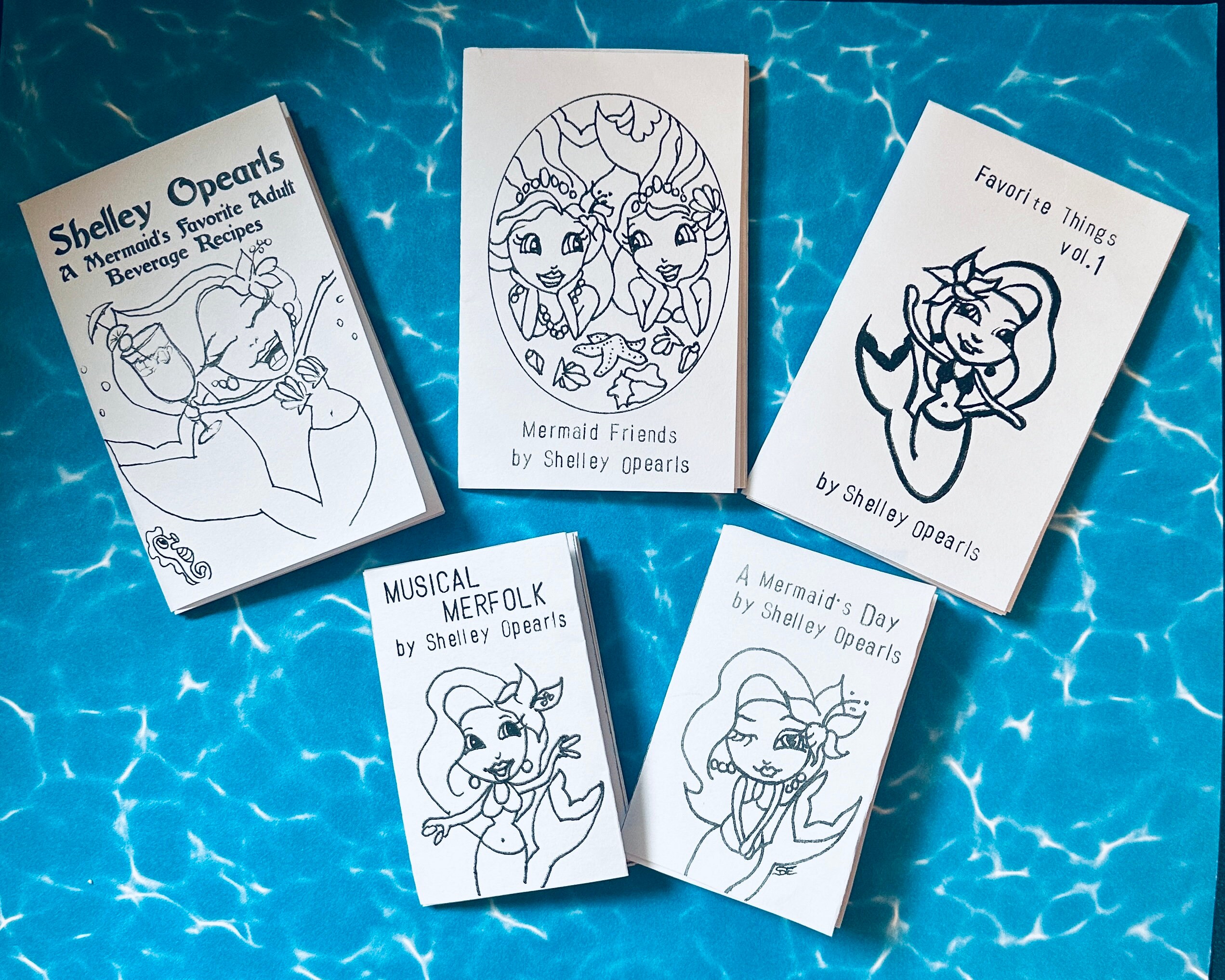 Zine Bundle Five Mini Coloring Books by Shelley Opearls NC - Etsy