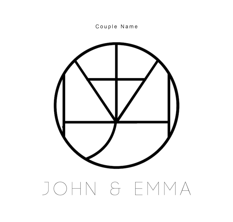 Couple Name Logo Design Word Logo Initial Logo Personalized Name Logo ...