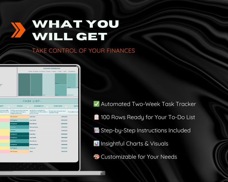 Task Tracker Excel to Do List Goal Setting Template Progress Task ...