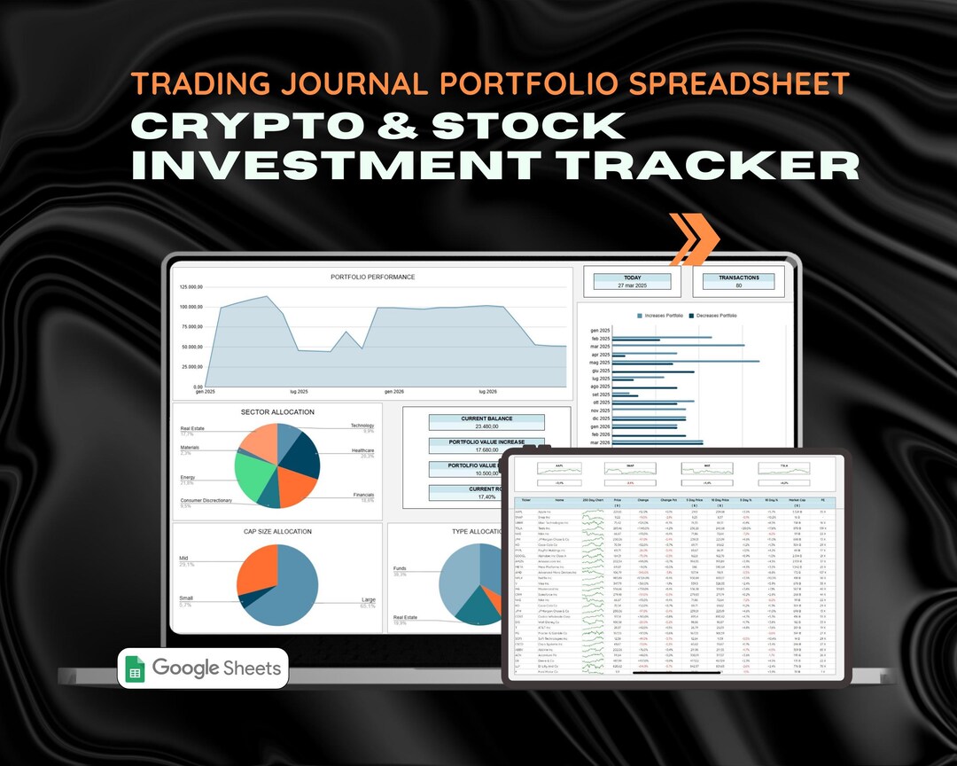Investment Tracker Stock Tracker Trading Journal Finance Planner ...